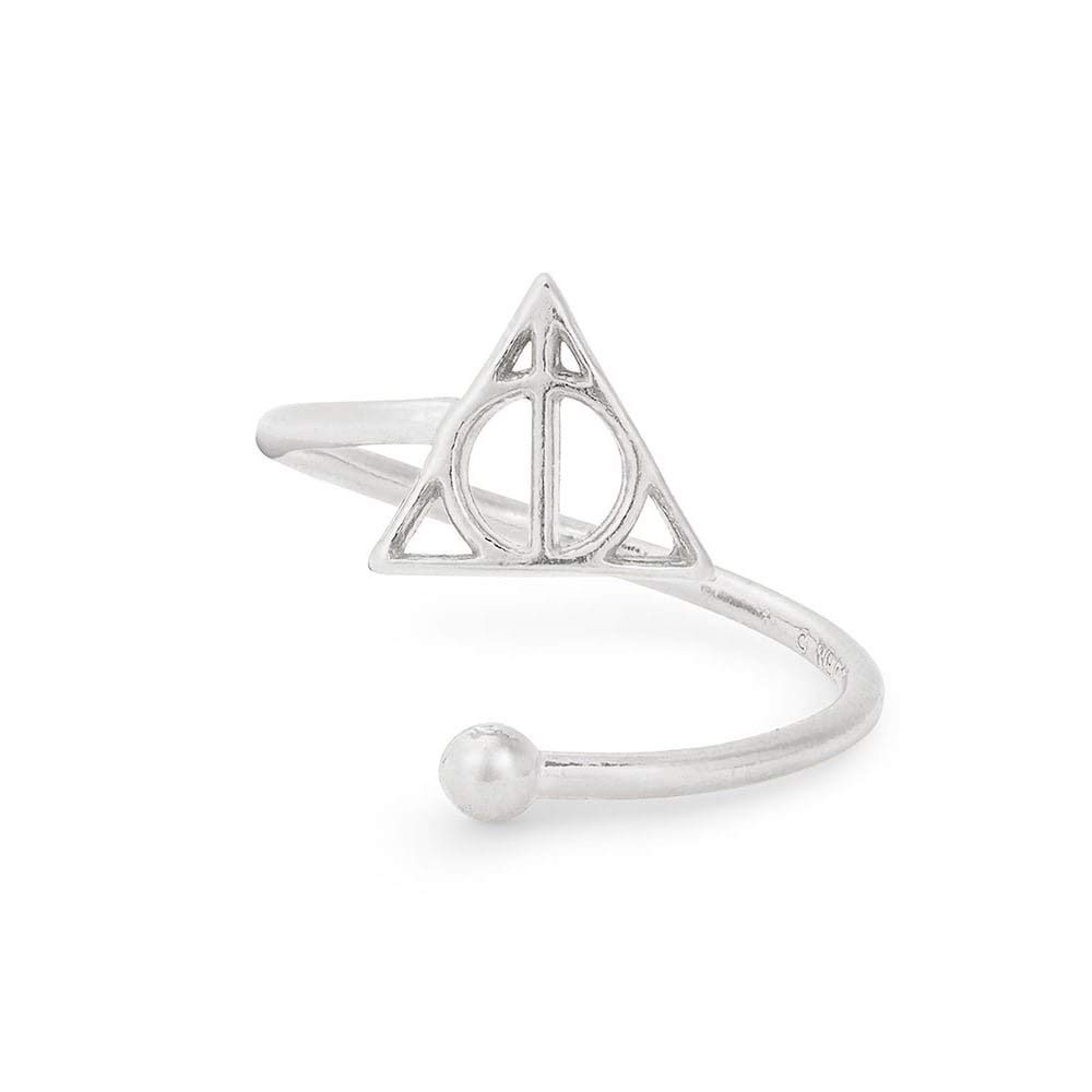 Alex and Ani Women's Harry Potter Deathly Hallows Ring Wrap, Sterling Silver