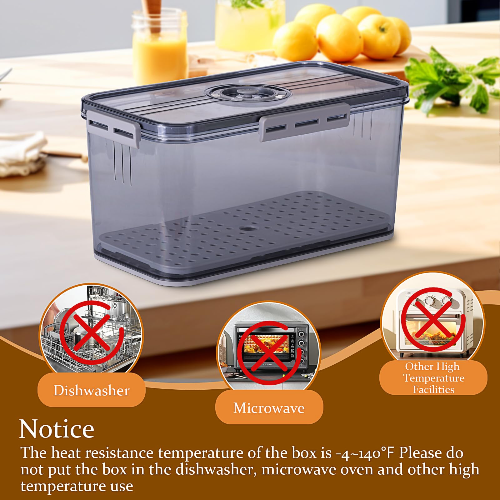 Bread Box Bread Storage for Homemade Bread, Airtight Bread Container Time Recording Bread Boxes for Kitchen Counter, Bread Keeper Bread Containers Storage Airtight Loaf, Grey