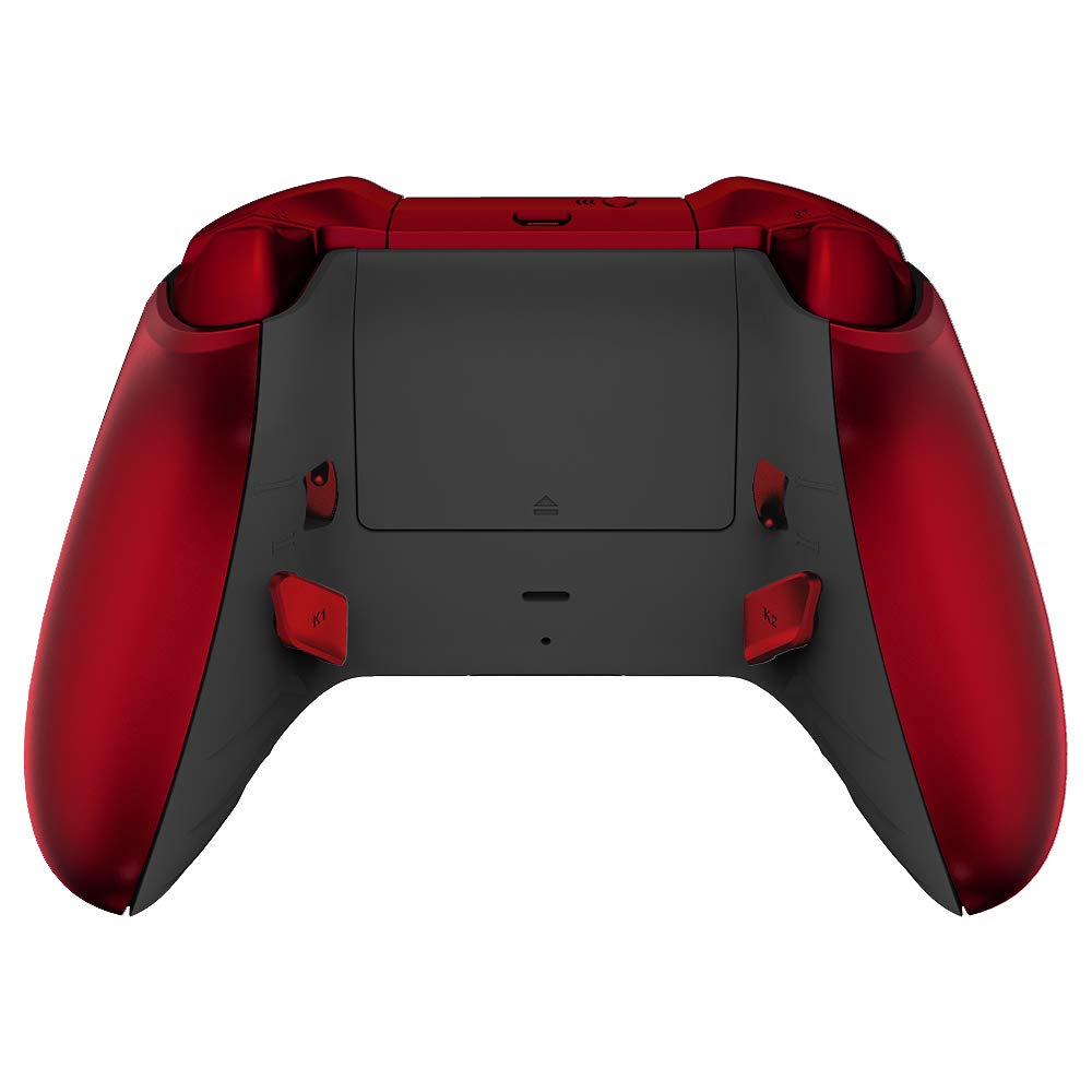 HEXGAMING BLADE Wireless Controller for Xbox Series X & S, for Xbox One, and for Windows 7/8/10-2 Remappable Back Buttons - Triggers Stop - Interchangeable Thumbsticks - Scary Party Scarlet Red