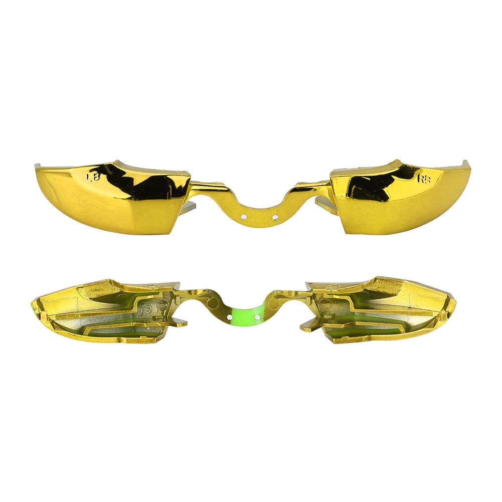 Colorful Buttons Set for XBOX ONE Elite Controller, Game LB RB LT RT Screwdriver Kit Replacement Part Tool(Gold)