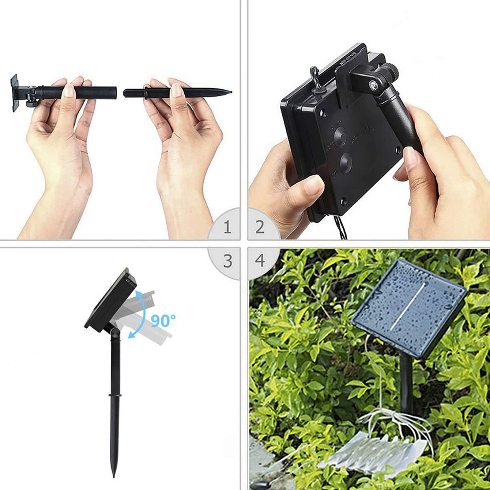 Oluote Solar String Lights Outdoor Rope Lights, 16ft 50 LEDs Waterproof Tube Lights with Solar Panel for Outdoor Home Garden Parties Independence Day Decor (Red, 16FT)