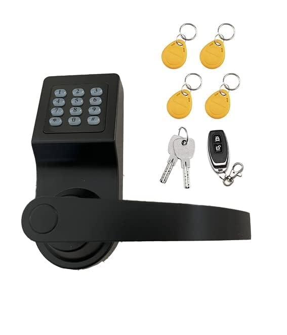 Colosus Electronic Trusted Digital Keyless Door Lock, Keypad β Smartcode Security, Grant & Control Access for Home, Office (Black - 4 Key Fobs)