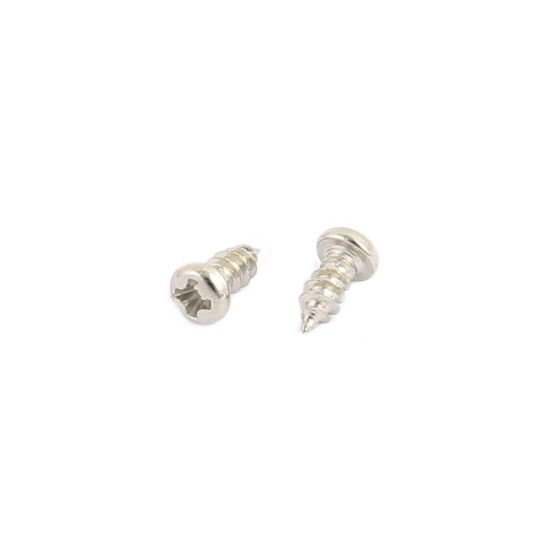 uxcell® 100pcs M2.5 x 6mm Stainless Steel Phillips Pan Round Head Self Tapping Screws