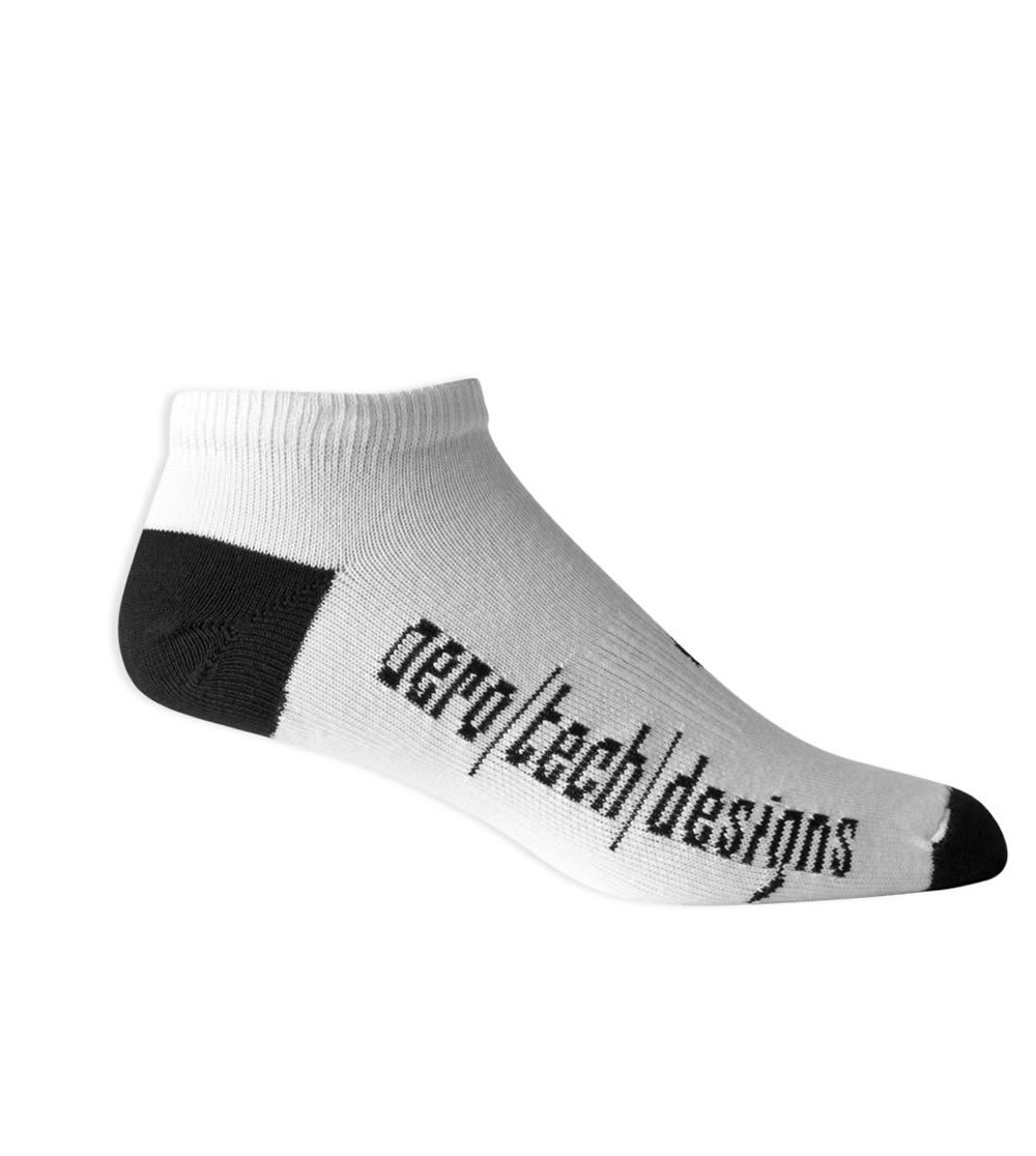 AERO|TECH|DESIGNS | Coolmax Athletic Socks | Low-Cut No-Show | Adult Unisex | X-Large | White