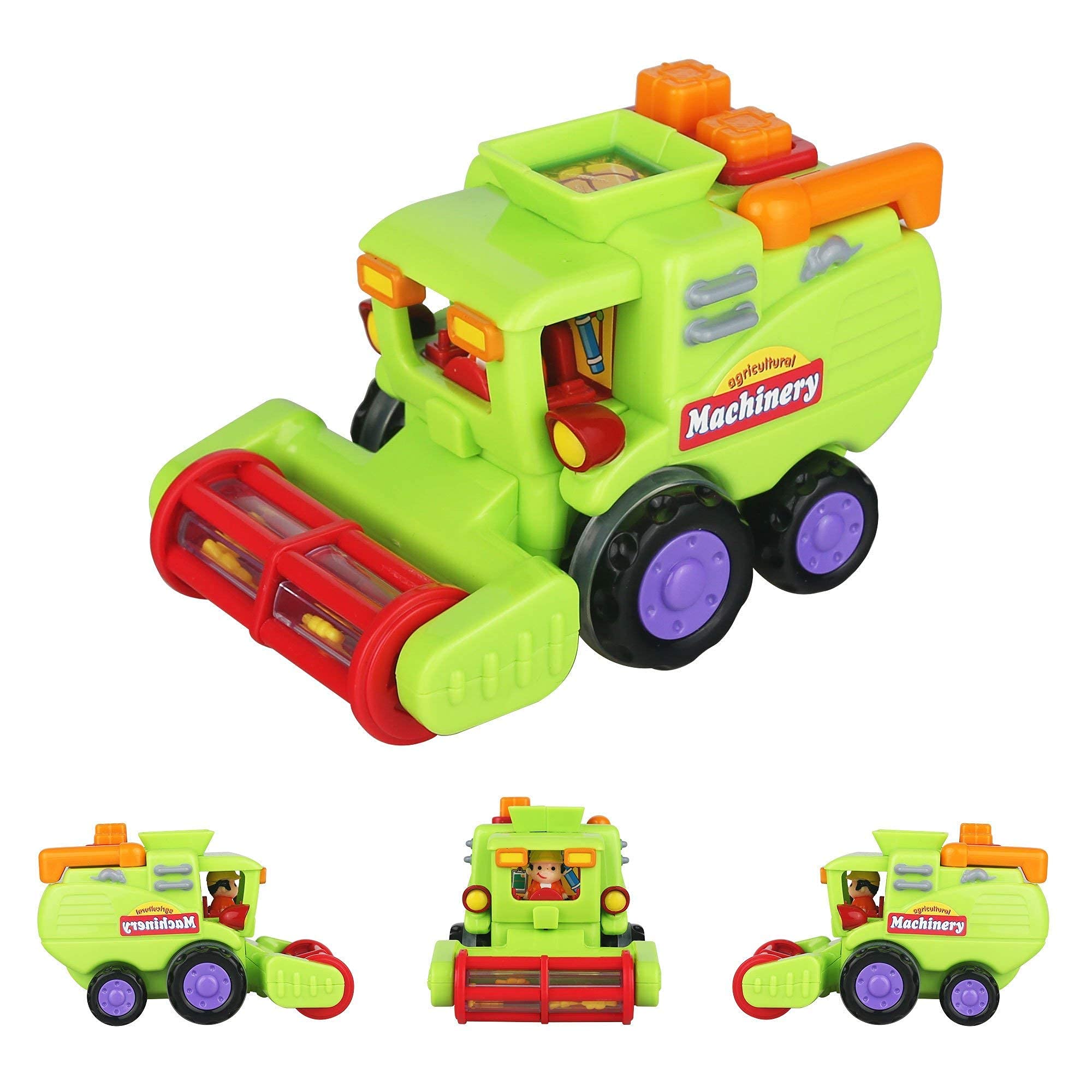 CifToys Musical Learning Workbench Toy and Push and Go Friction Powered Car Toys for Kids, Boys and Toddlers with Sound Effects & Lights Engineering Pretend Play