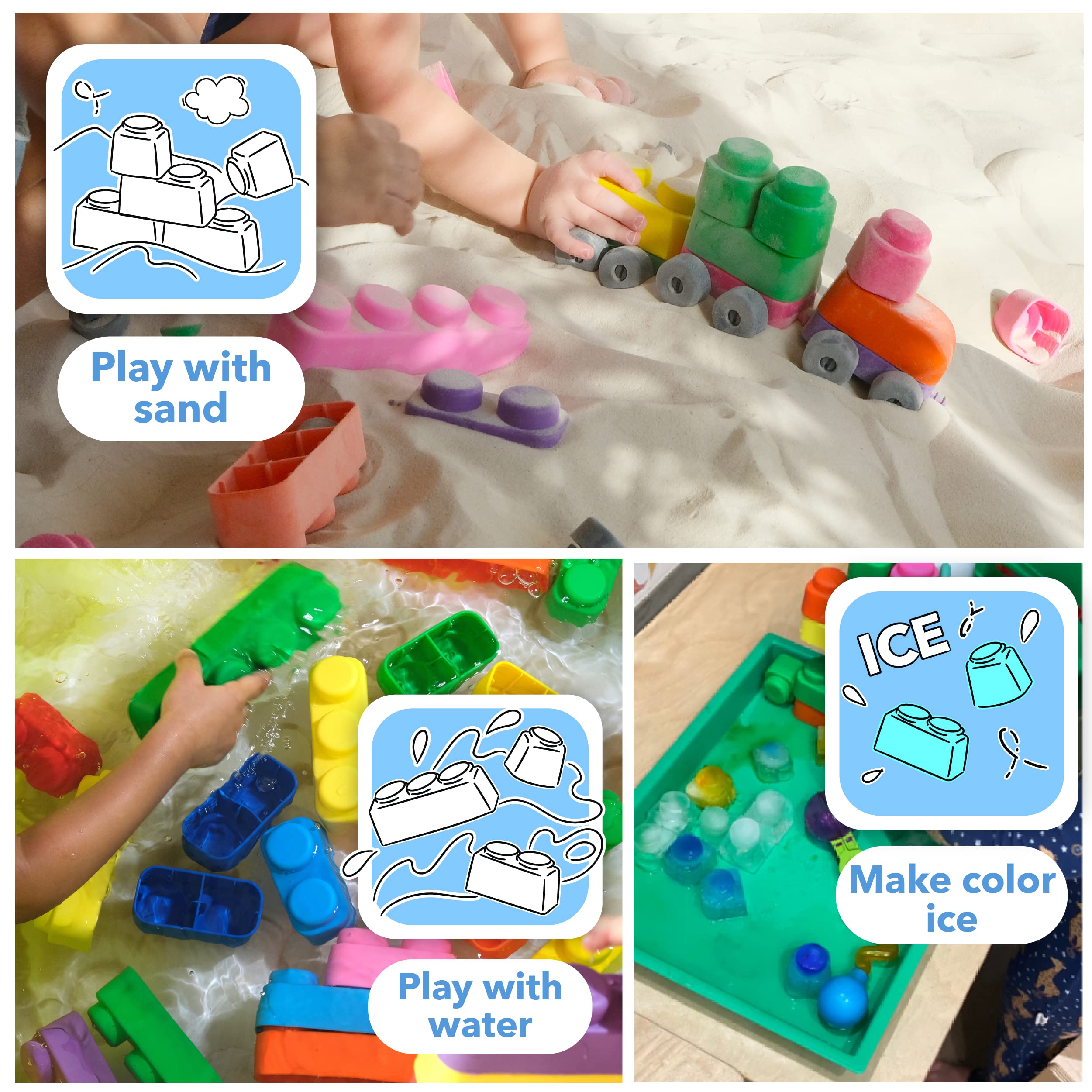 Far far land -Super Soft Building Blocks for Toddlers Ages 1-3 Years– Teaches & Enhances Creativity and Fine Motor Skills- STEM Building Set - 71 Pieces
