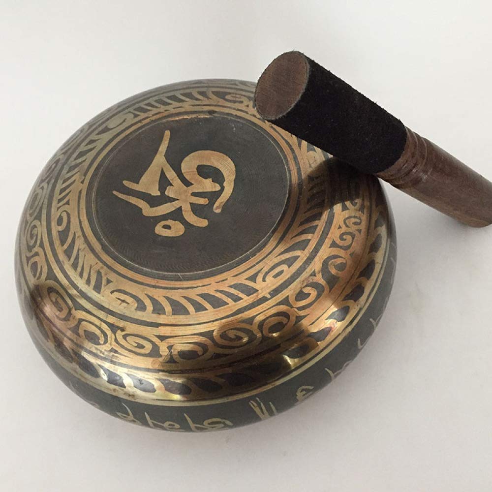 HIZLJJ Handmade Tibetan Spiritual Healing Meditation Yoga Singing Bowl Set for Advanced Yoga Learner (Size : 8cm)
