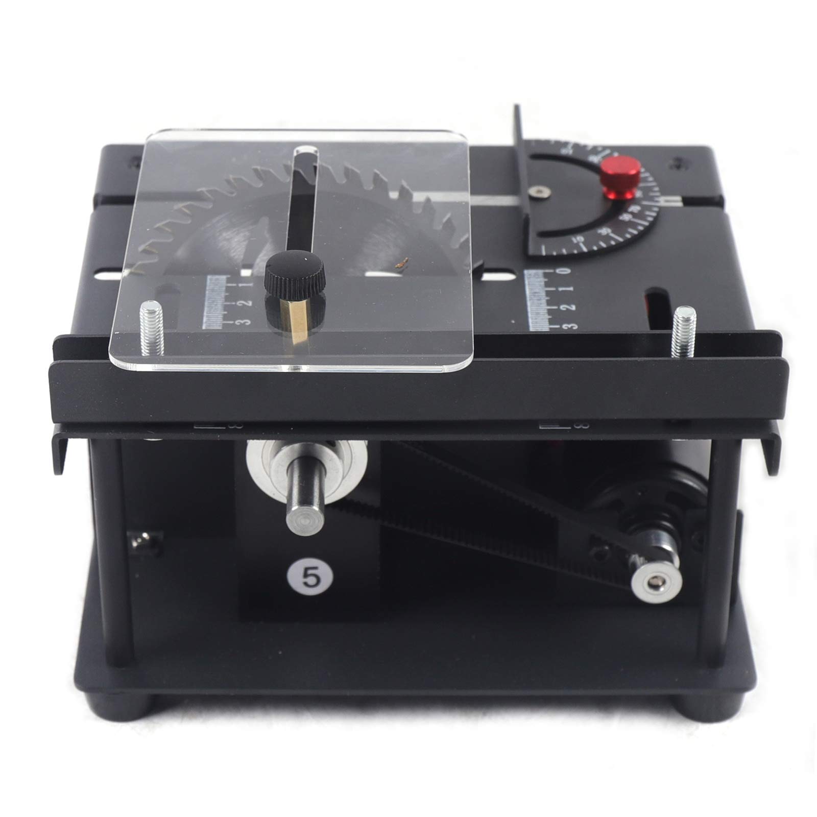 KinHall Mini Table Saw, Woodworking Hobby Table Saw, 0-90 Angle Cut Portable DIY Saw, Adjustable Multifunctional Table Saw, 33mm Cutting Depth, Woodworking Cutting Machine for DIY Woodworking Jade