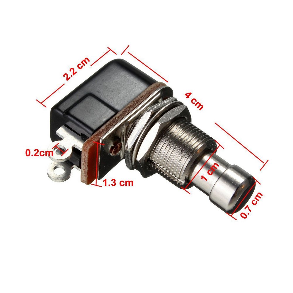 ESUPPORT Guitar Effects Pedal Box Momentary SPST Button Stomp Foot Switch Push Button Pack of 5