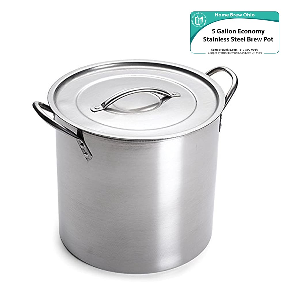 Home Brew Ohio 20 Quart (5 Gallon) Economy Stainless Steel Pot