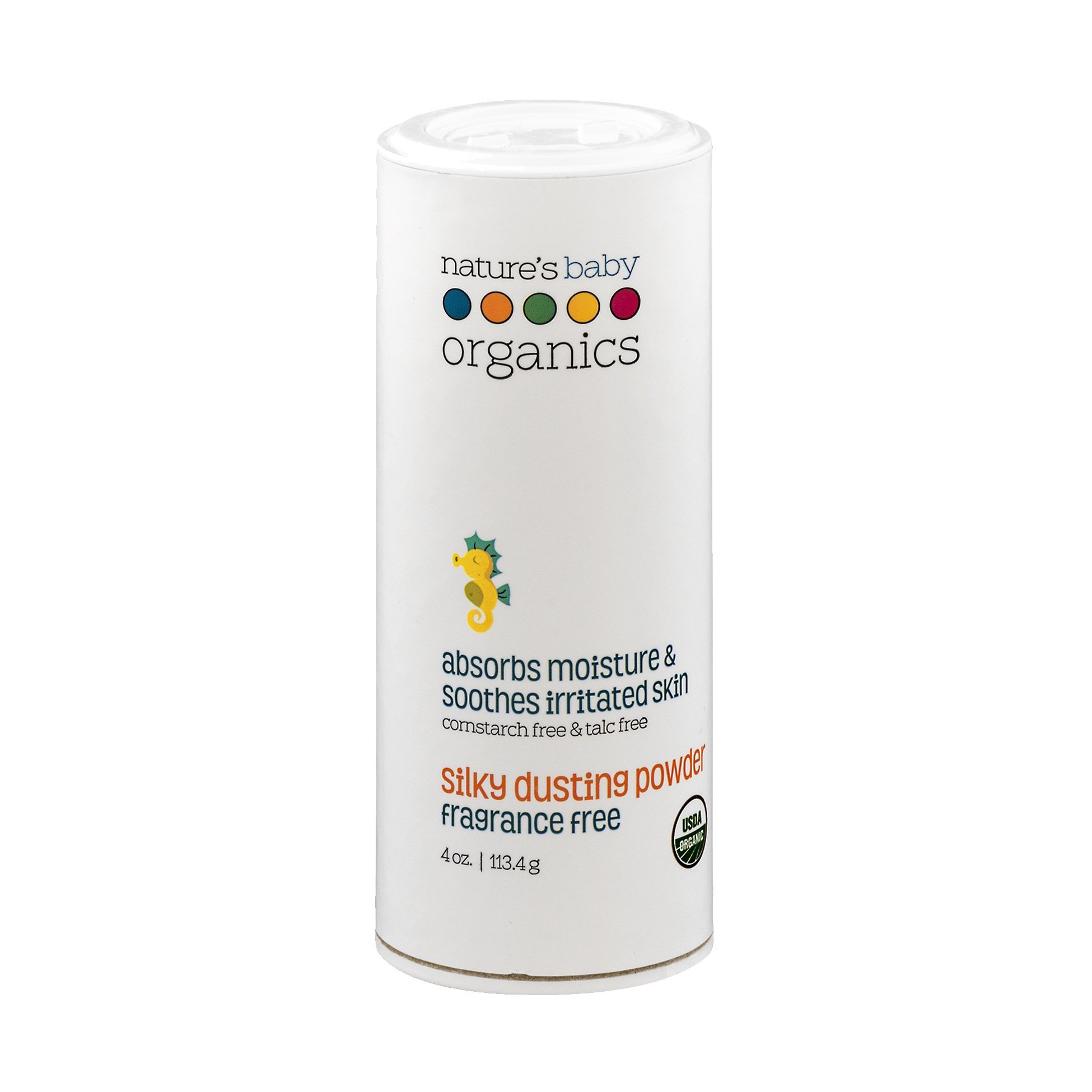 Nature's Baby Organic Silky Dusting Powder With Organic Aloe, Chamomile and Echinacea, Fragrance Free, 4 oz. (113.4 g) (Pack of 2)