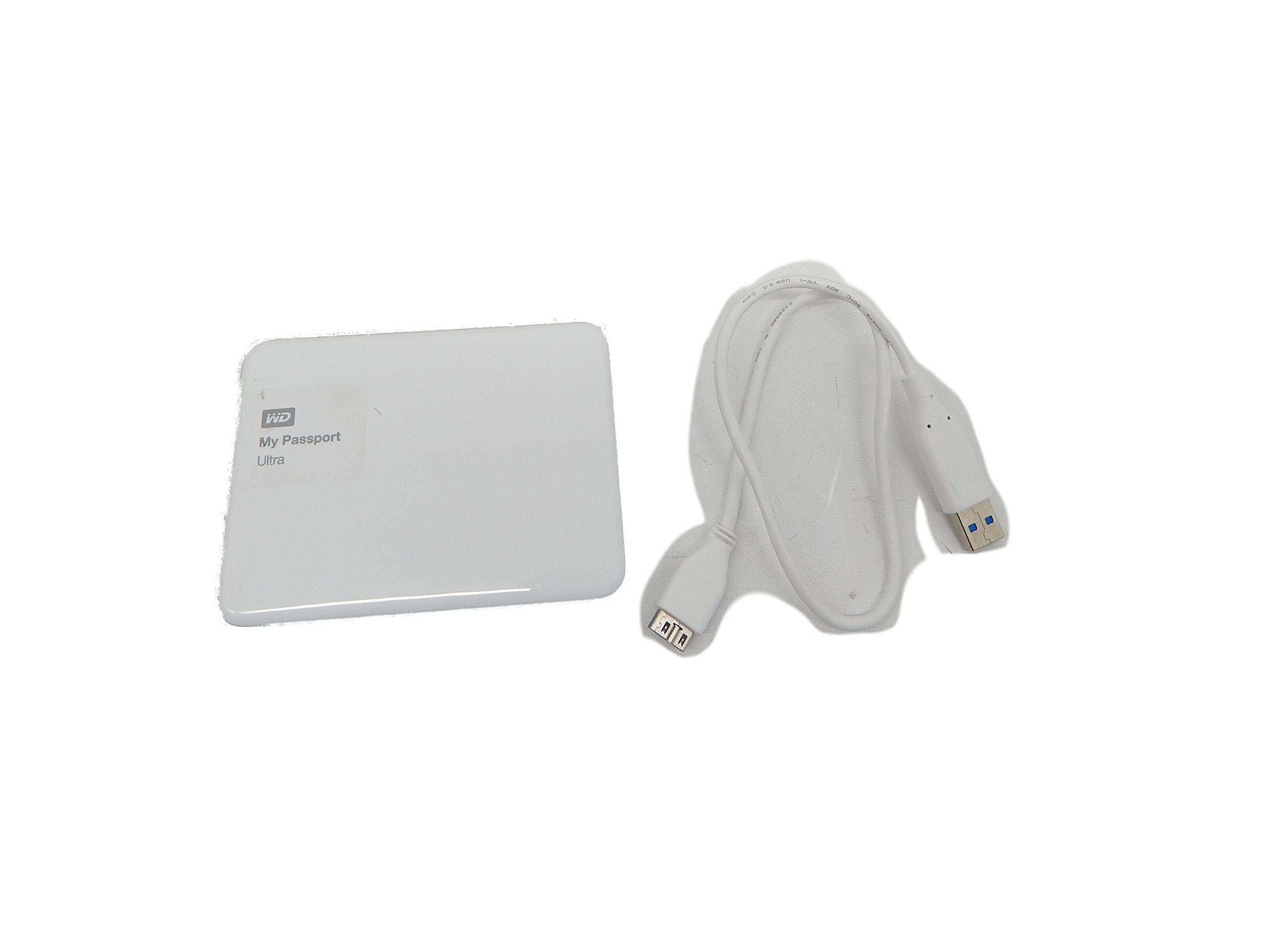WD 2TB White My Passport Ultra Portable External Hard Drive - USB 3.0 - WDBBKD0020BWT-NESN