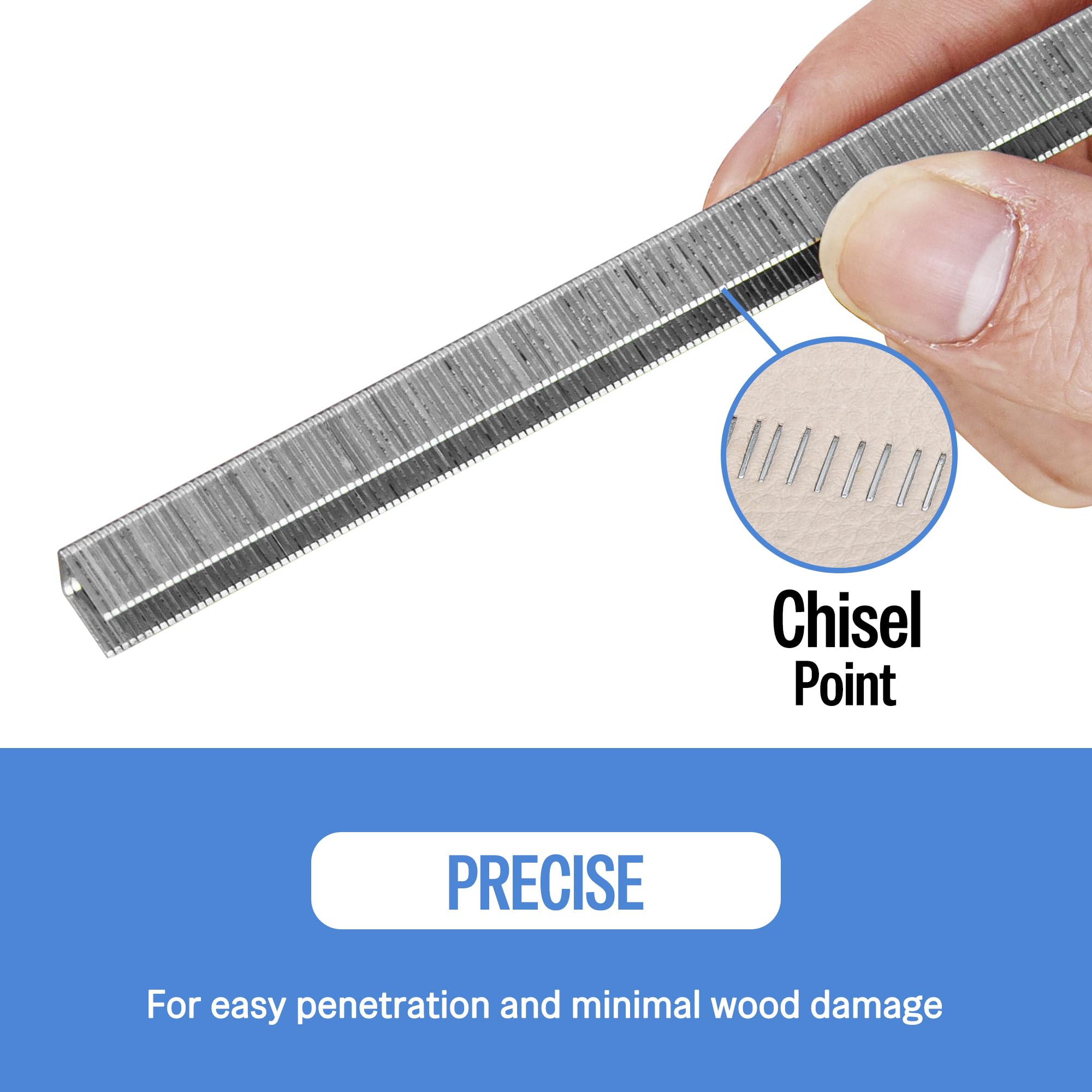 meite 22G71S916 22 Gauge 71 Series 3/8" Crown Wide 9/16" Leg Length Galvanized Staples for Upholstery Stapler 10,020 PCS/Box (1 Box)