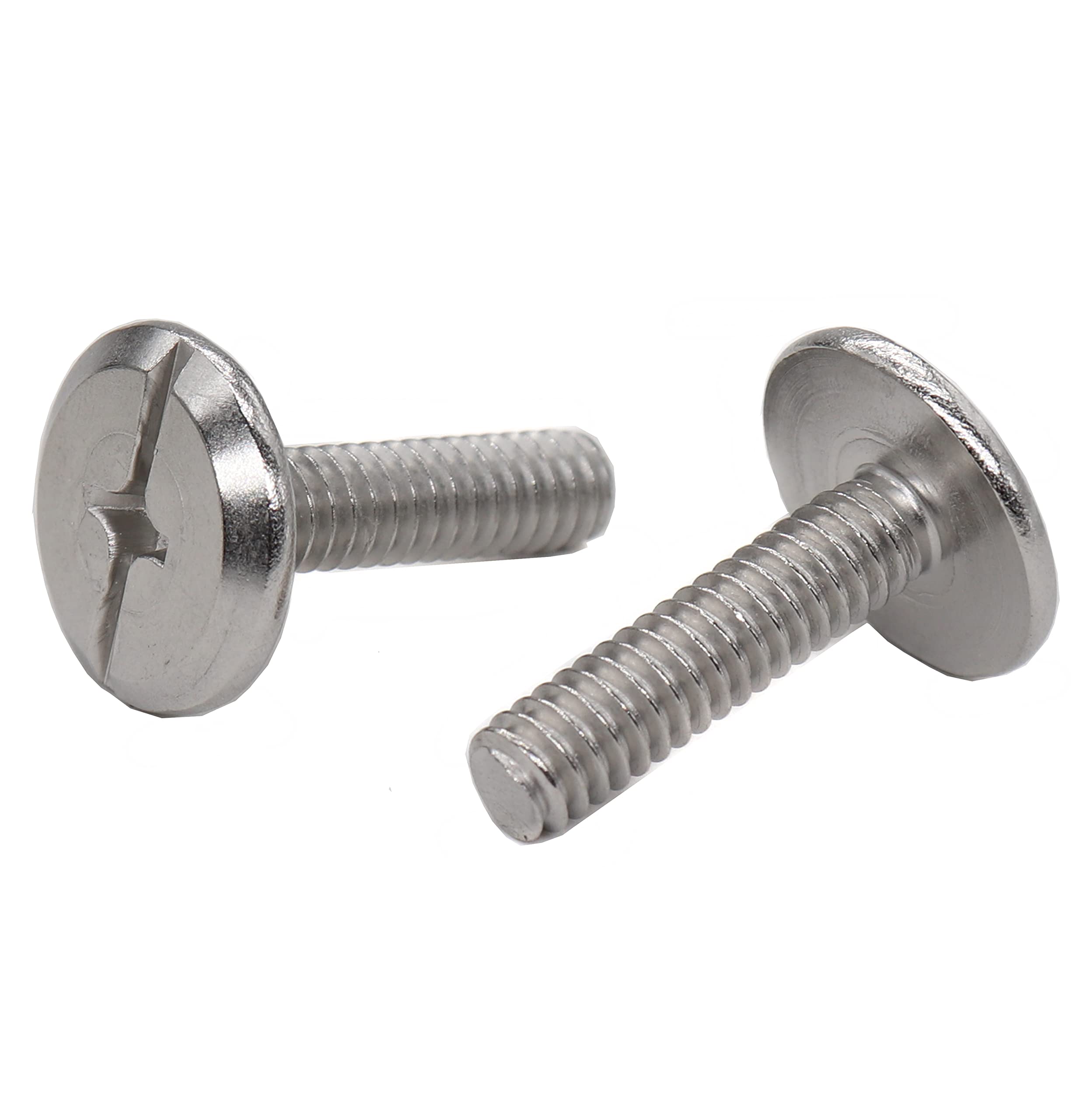 cSeao 25-Pack 1/4"-20 x 1-1/2 Inches Hurricane Bolts, Sidewalk Screws Bolts, 304 Stainless Steel