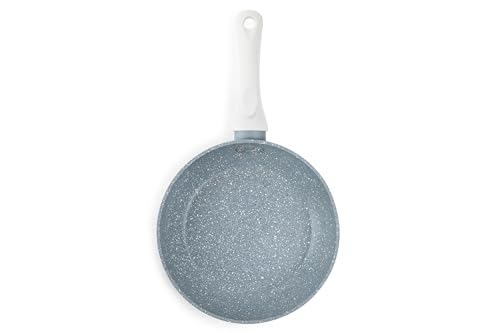 Brooklyn Steel Co. Milky Way Nonstick Aluminum Forged Silicone Handle Fry Pan - 8" - Light Grey