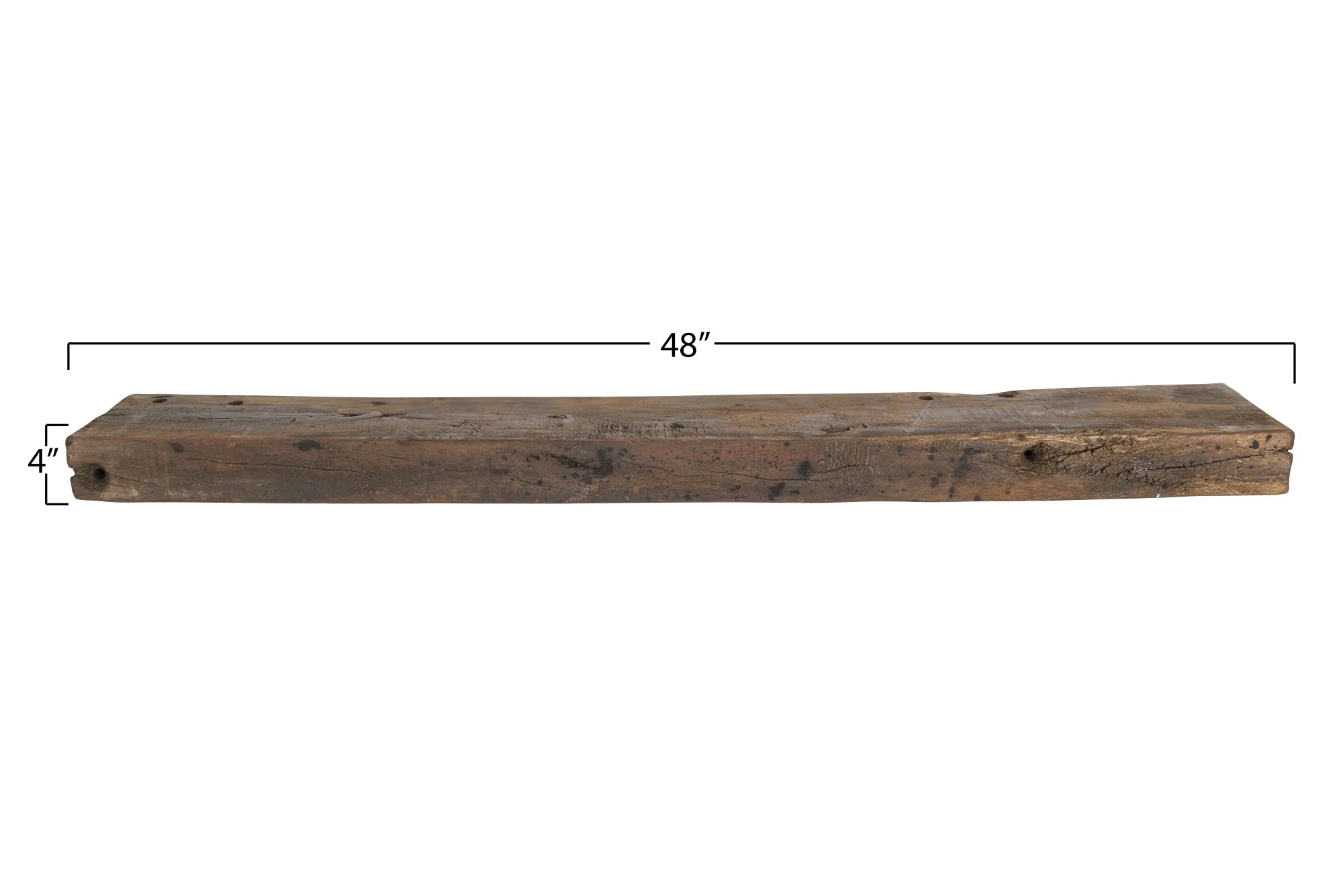 Creative Co-Op Wood Floating Wall Shelf, Large, Brown
