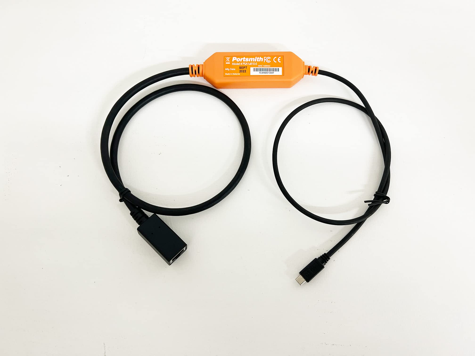 Weather Resistant USB-Micro to Ethernet Adapter, Outdoor Micro USB to Ethernet Adapter: Portsmith PSA1UB1E-E