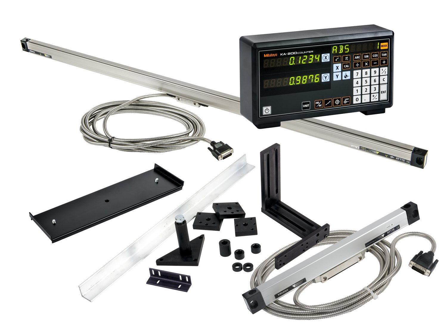Mitutoyo 64PKA039A Lathe Pack ABS/Glass Liner Scales with Digital Readout, 40" x 8" (Pack of 5)
