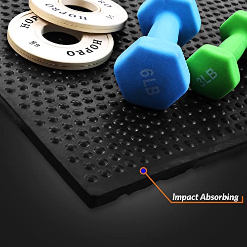 BalanceFrom Heavy Duty Thick Real Rubber Mat Exercise Equipment Floor Mat, 6 ft. x 4 ft., 3/4" Thick