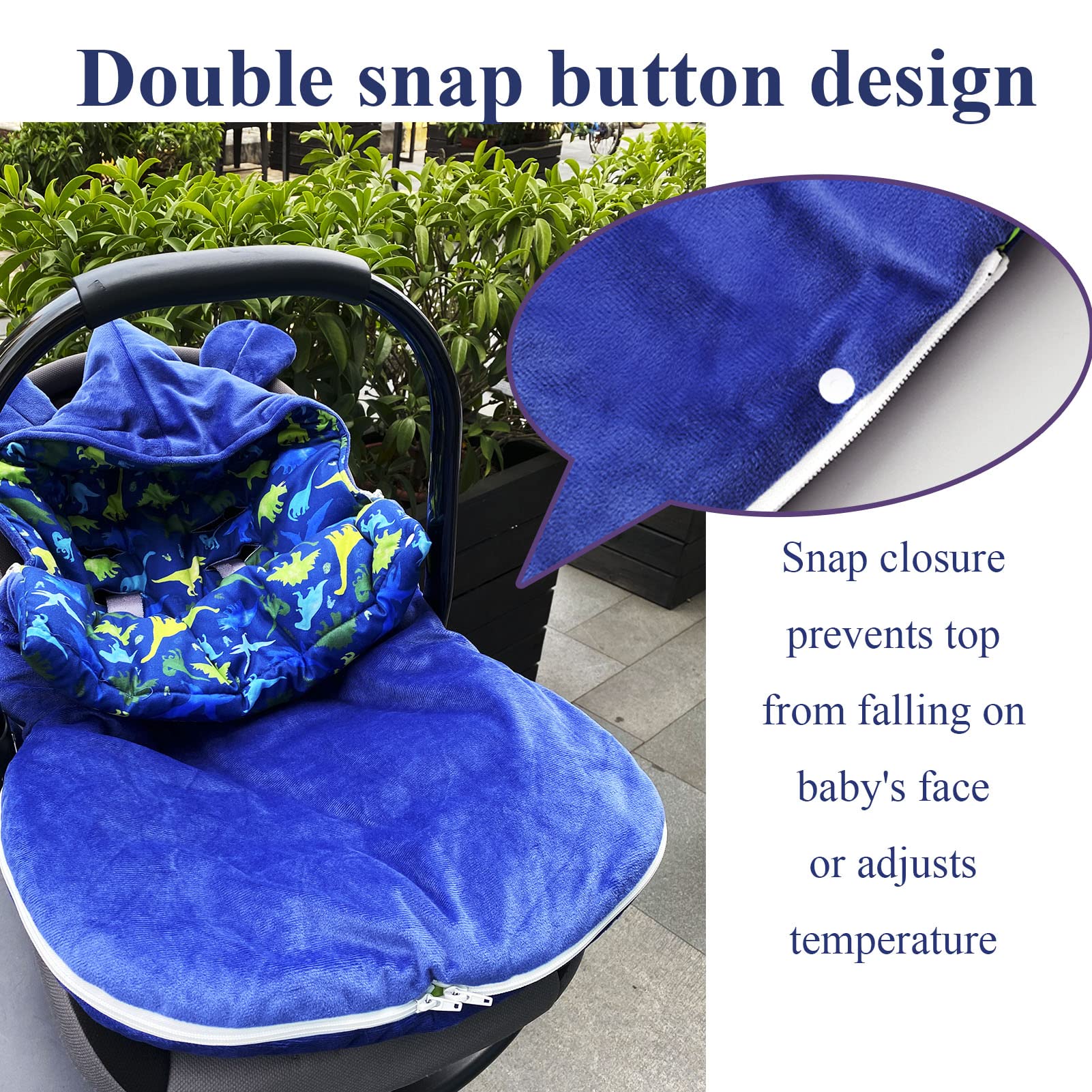 Baby Car Seat Cover, Multi- use Nursing Cover for Breastfeeding and Baby Stroller Bunting Bag