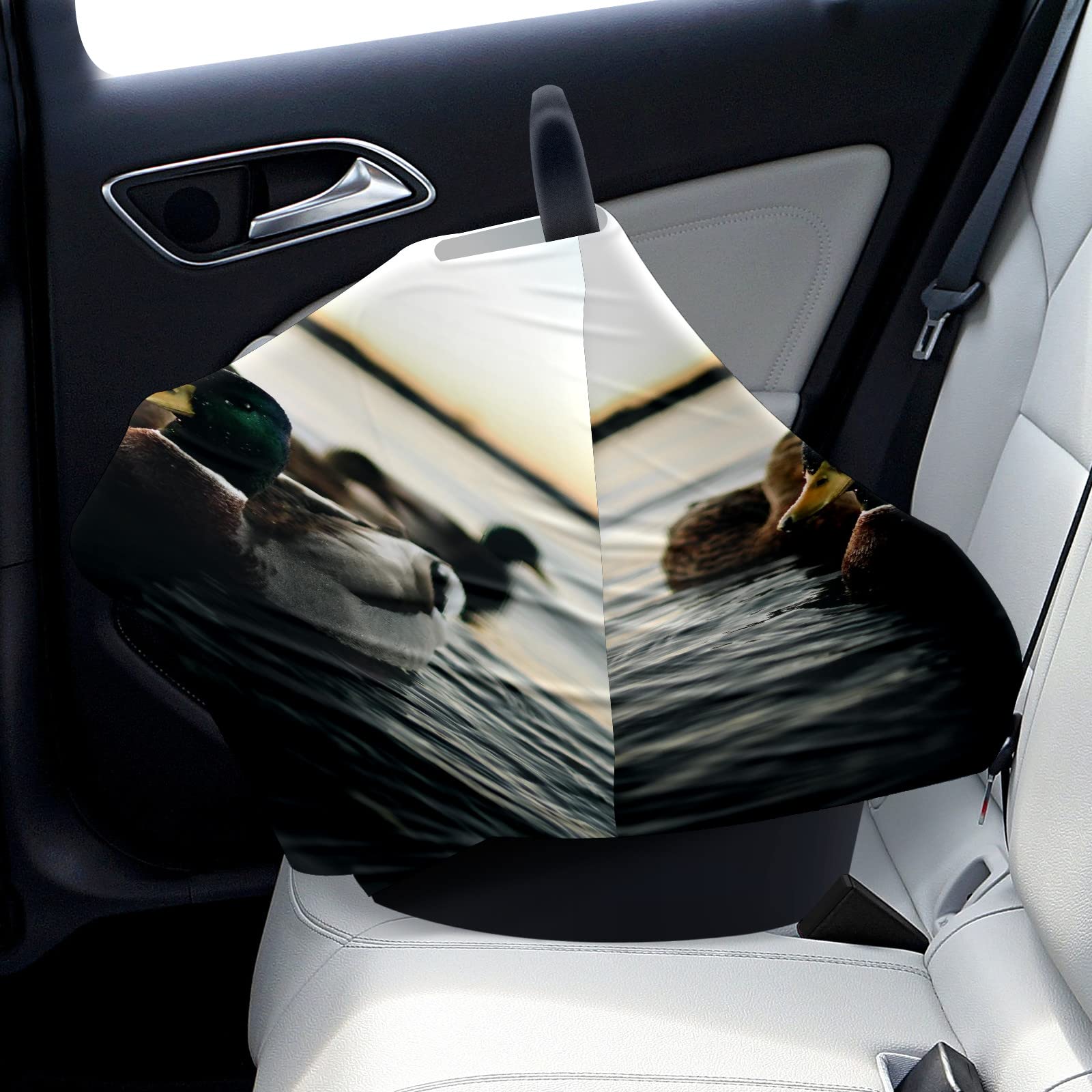 Baby Car Seat Covers Duck Animal Multi- use Breastfeeding Scarf, CarSeat Canopies for Newborn