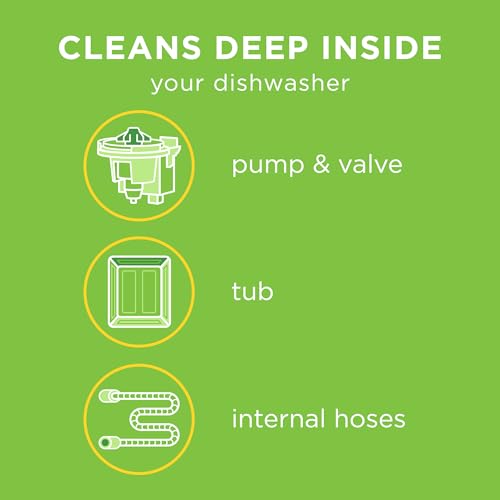 Affresh W10549851 Dishwasher Cleaner 6 Tablets Formulated to Clean Inside All Machine Models, Count