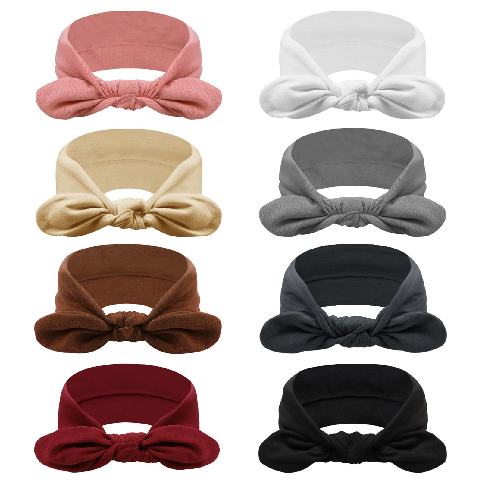AQOKKA Headbands for Women Criss Cross Vintage Headwraps Boho Headband Elastic Hair Accessories 8 Pack