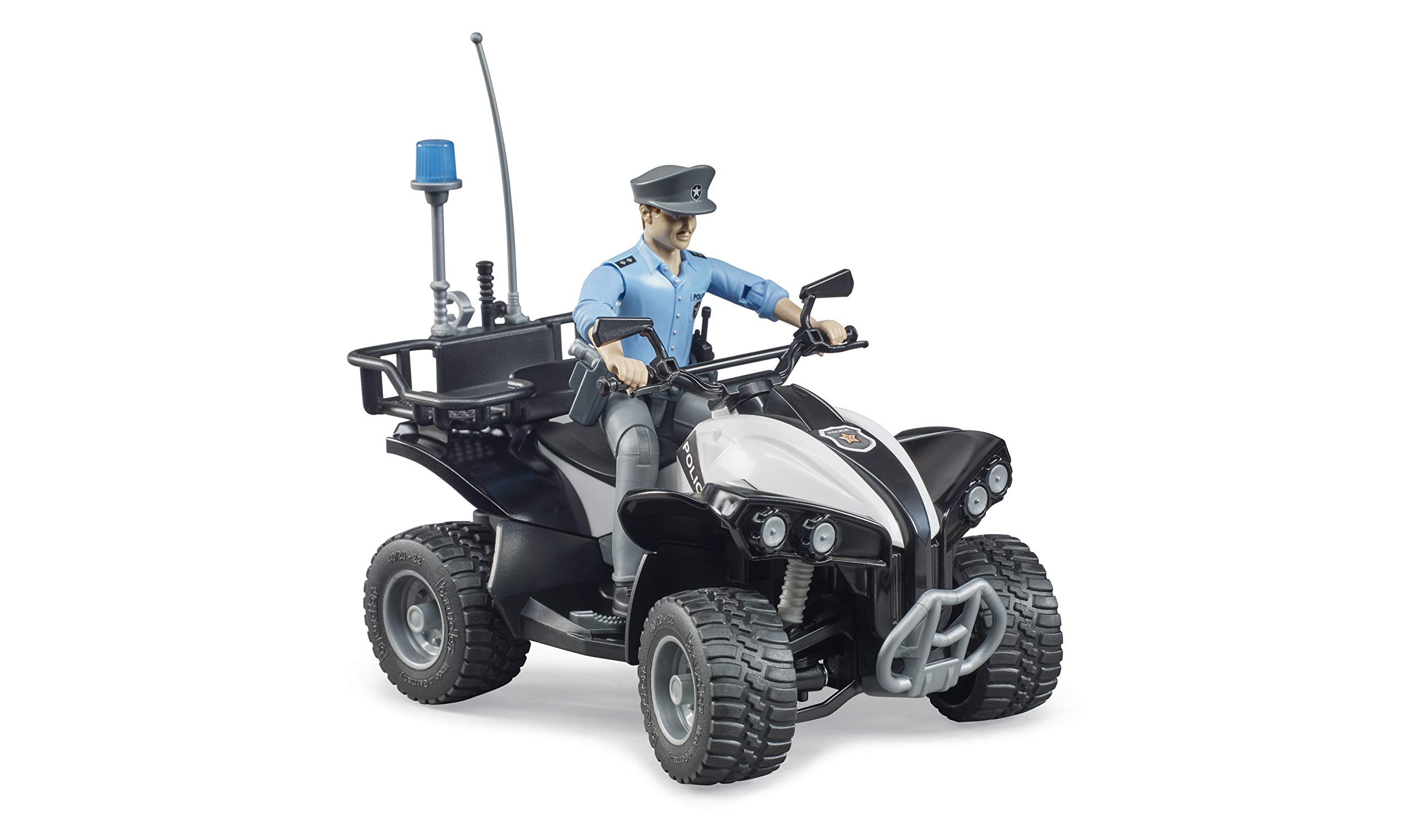 Bruder 63011 Police Quad w Light Skin Policeman and Accessories