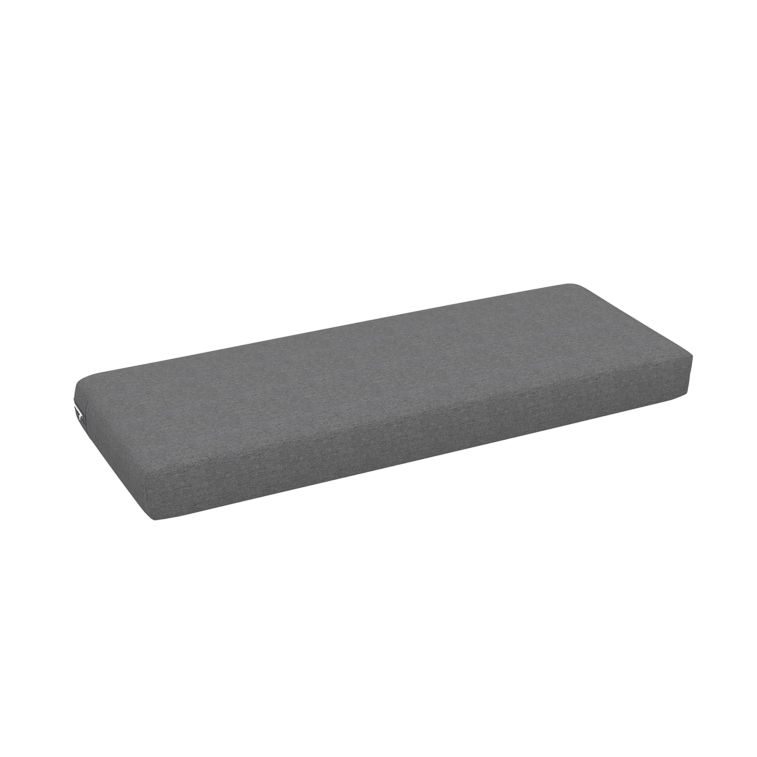 Creative Living Outdoor Bench/Settee/Swing Cushion with Two Patio Decorative Pillows, 3 Piece Set, Grey