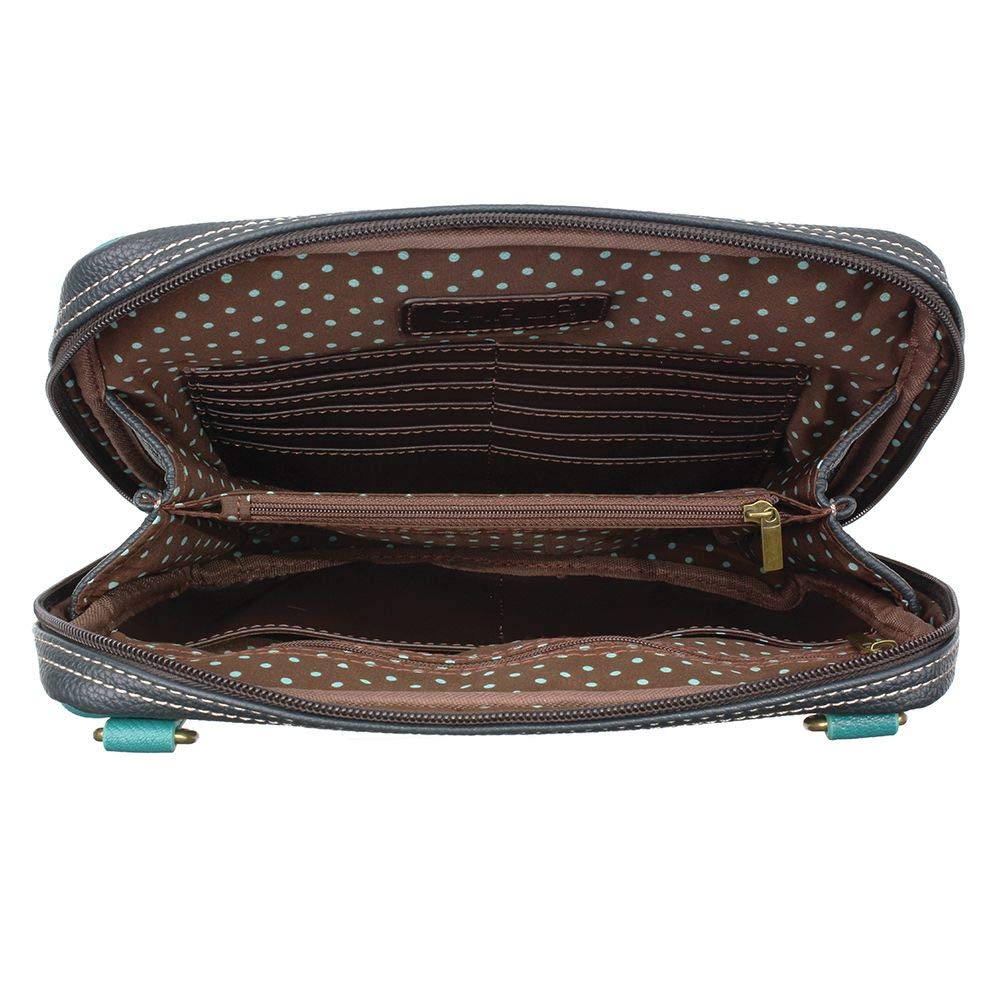 Chala Handbags Two Turtles Companion Organizer Crossbody Handbag - Turtle Lovers