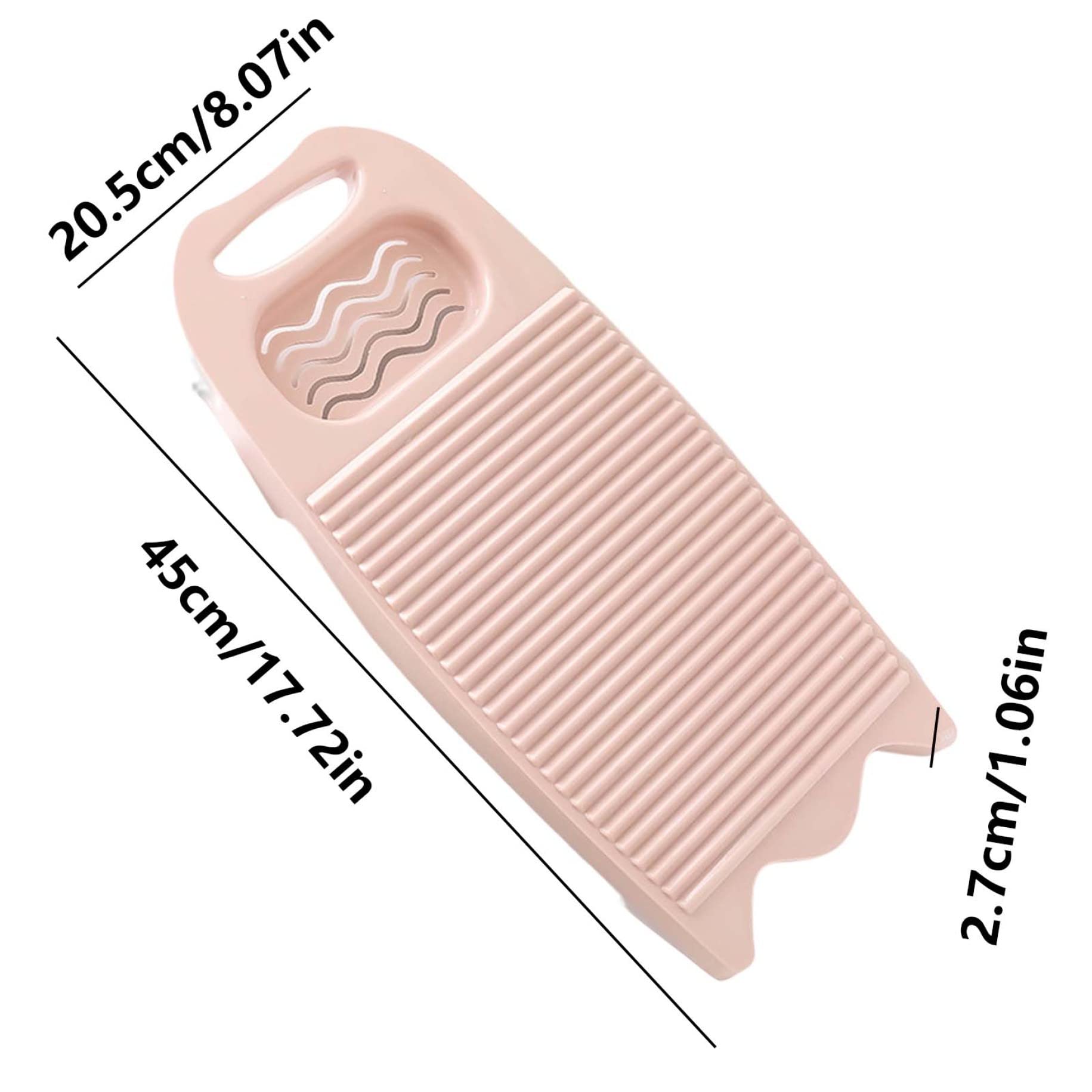 CUCUFA Washboards for Hand Washing Clothes, Plastic Hand Washing Board Non-Slip Laundry Washing Boards, Manual Wash Clothes Pad Washing Tool for Household, Pink