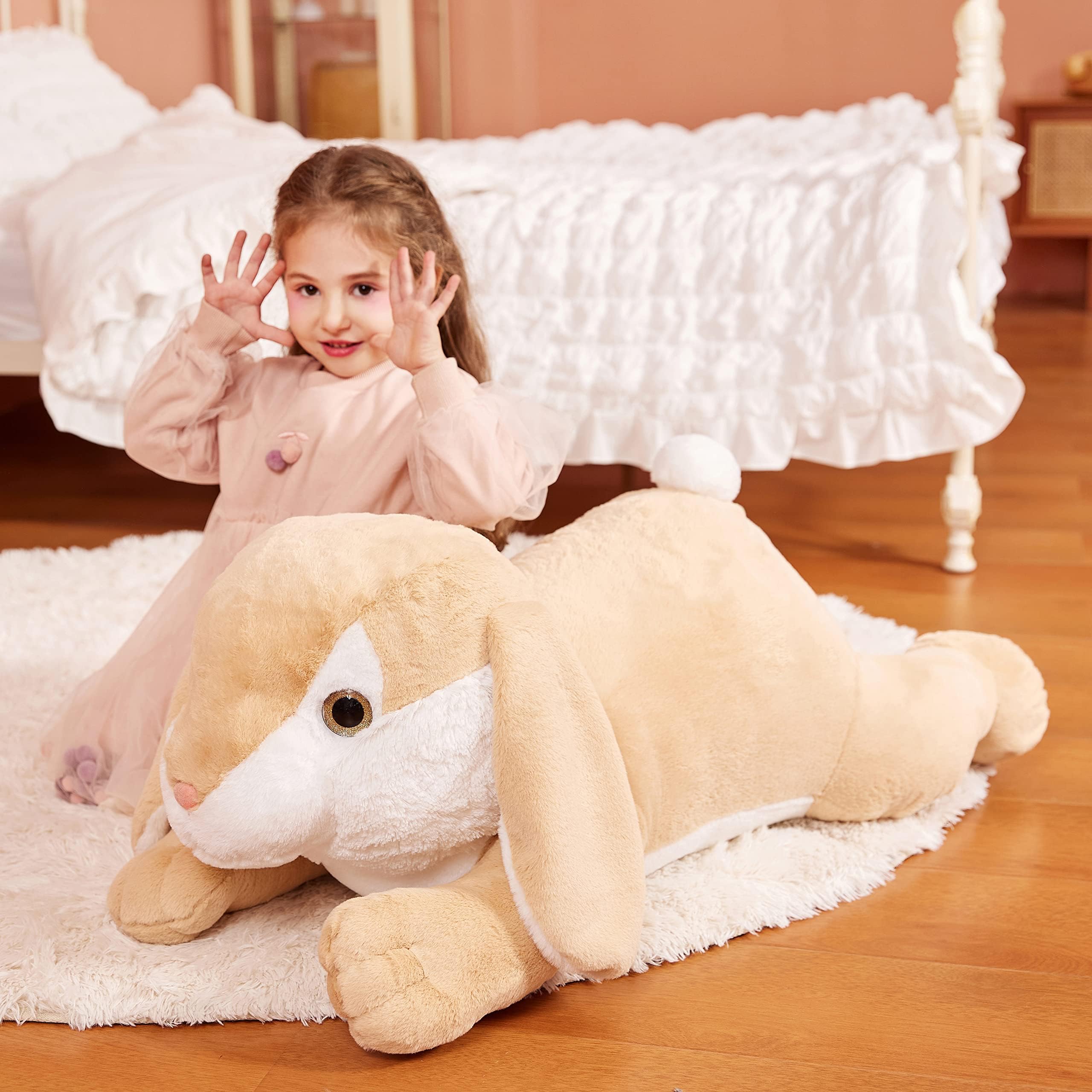IKASA Giant Rabbit Stuffed Animal Plush Toy, 30" Large Bunny Plushy Toys for Kids Girls Boys