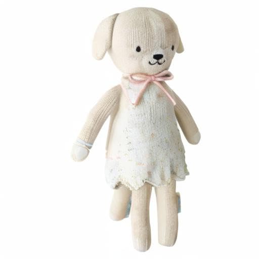 cuddle + kind Mia The Dog Little 13" Hand-Knit Doll β 1 Doll = 10 Meals, Fair Trade, Heirloom Quality, Handcrafted in Peru, 100% Cotton Yarn