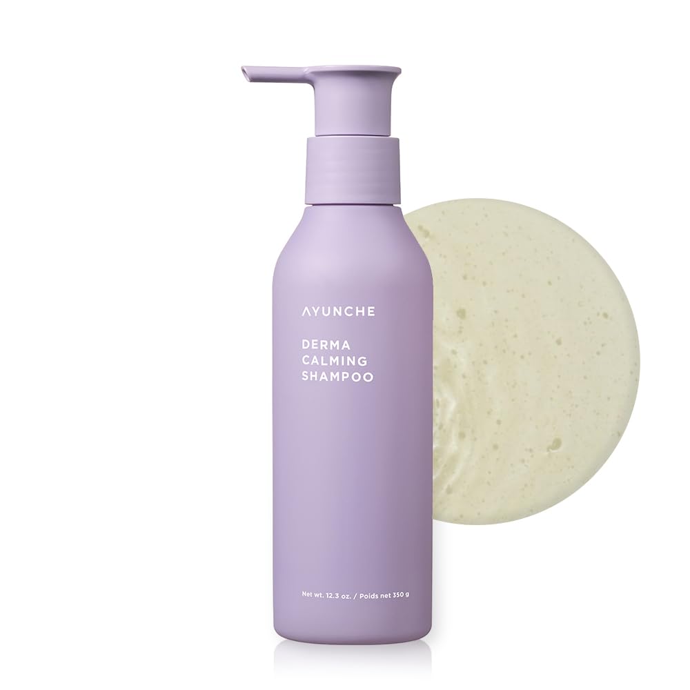 AYUNCHE Derma Calming Shampoo 11.8oz [For Dry & Sensitive Scalp] | Gentle Hydrating Scalp Care | Strengthen Scalp Barrier | Vegan Shampoo | Korean Salon Brand