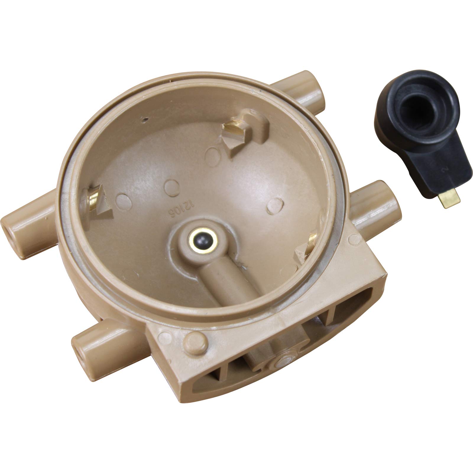 AIP Electronics Premium Brass Terminal Ignition Distributor Cap and Rotor Kit for Ford 4cyl Trucks and Tractors 2N 8N 9N with Front Mount Distributor Factory Fit CAP1037