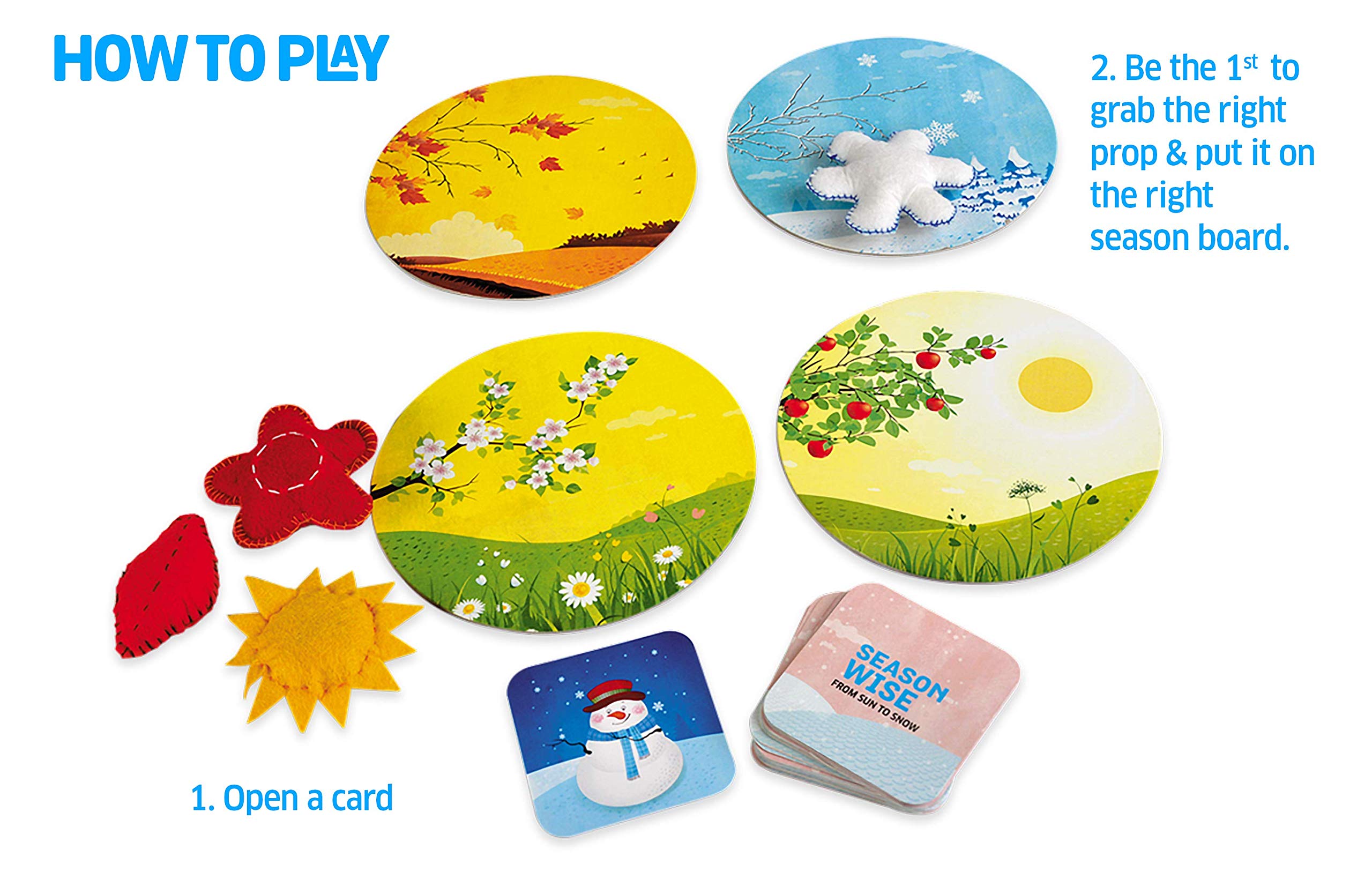 Chalk and Chuckles Season Wise Preschool Game, Fun Learning, Gifts for Boys and Girls Ages 3 to 6 Years