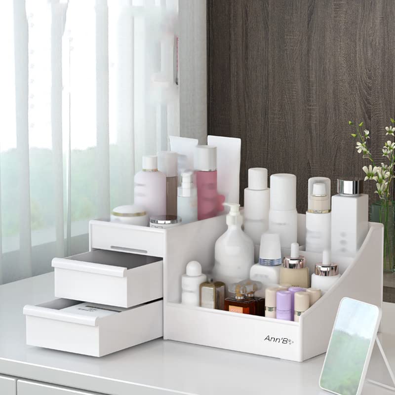 Ann'B✮✮✮ Makeup Organizer Cosmetic Jewelry Skincare Storage Box Desk Drawer