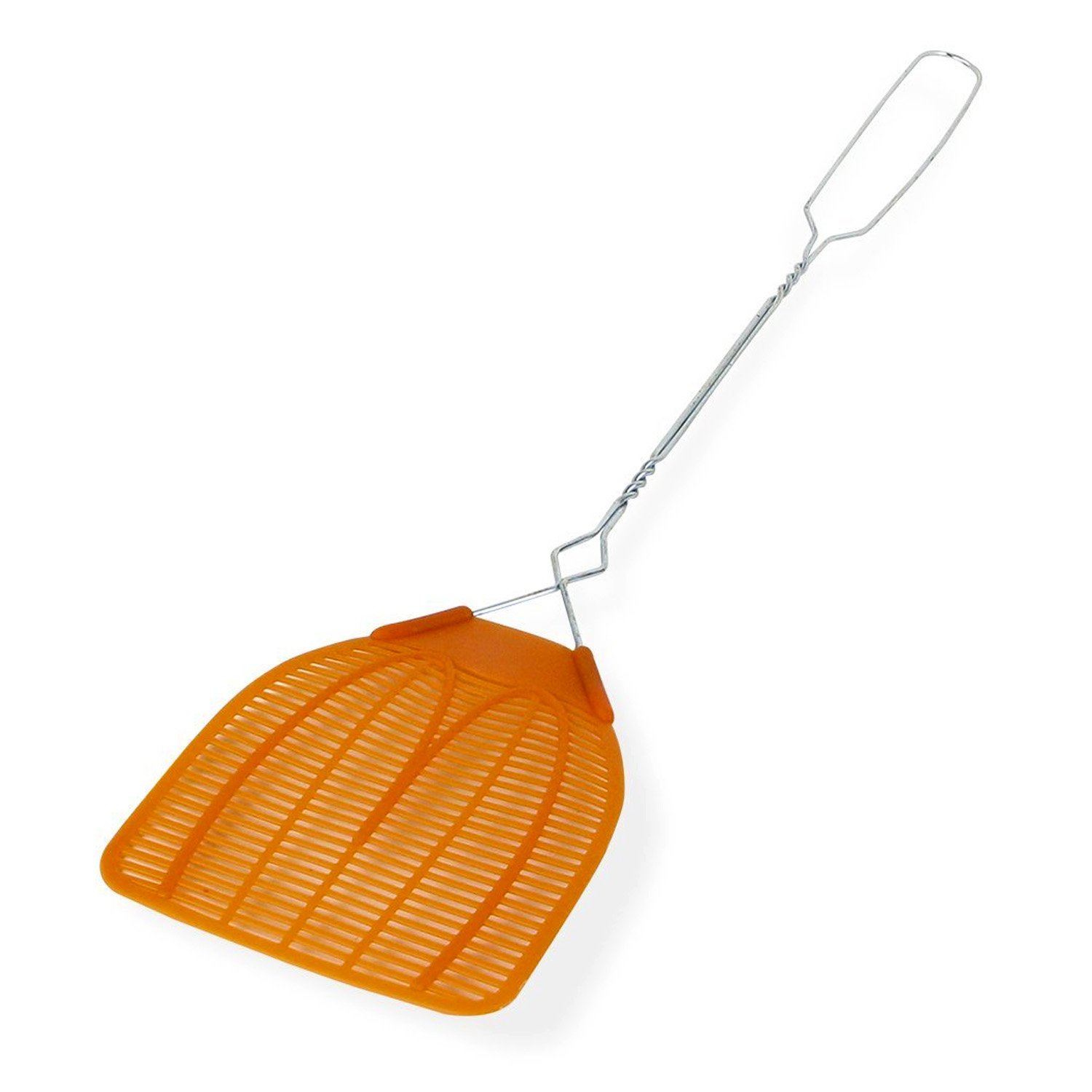 BUGKWIKZAP [3 Pack - Orange] Heavy Duty Metal Braided Fly Swatters, Lightweight 20" Bug Swatters with Durable Plastic Paddle