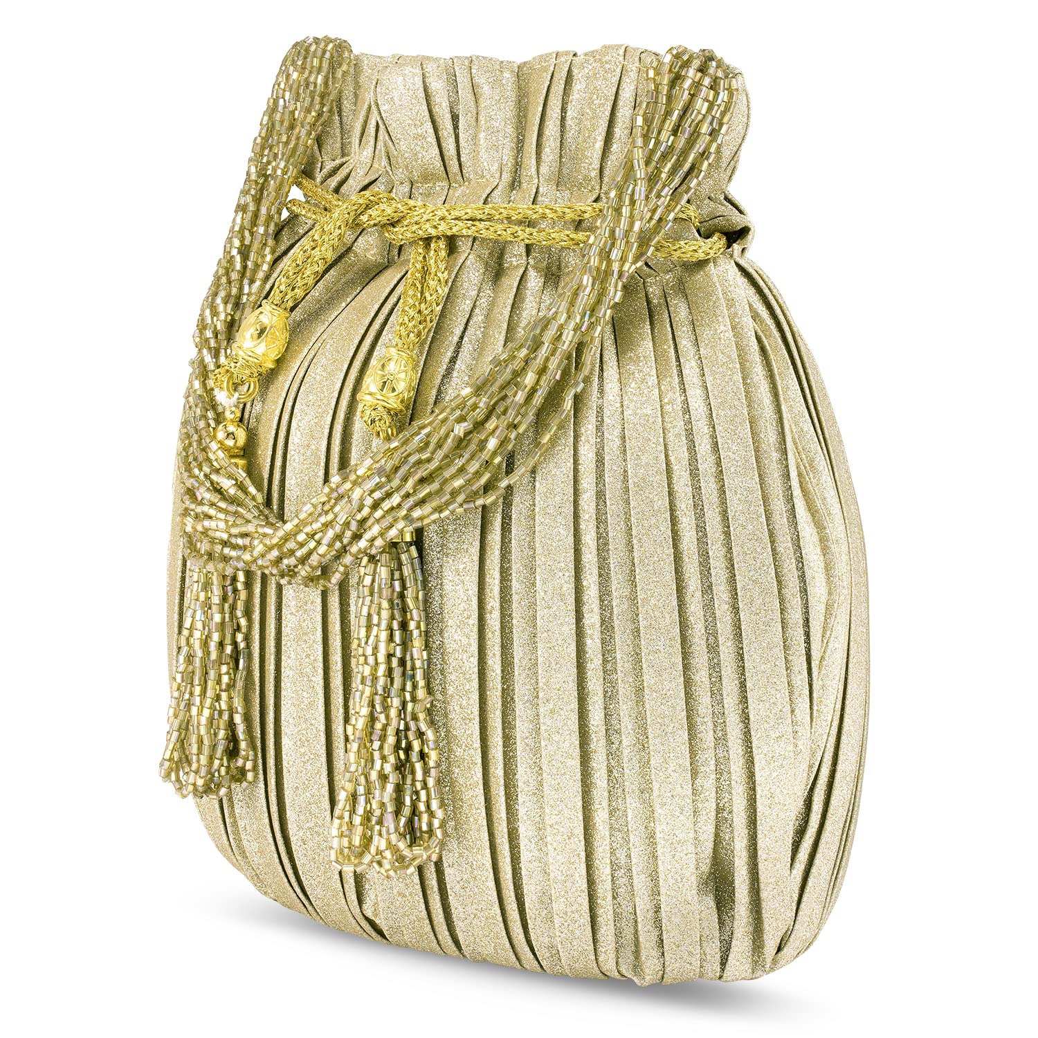 Aheli Indian Potli Bags Gift for Women Evening Bag Clutch Ethnic Bride Purse with Drawstring Copper