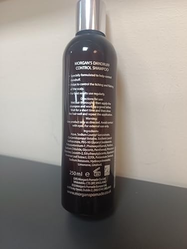 Morgan's Pomade Dandruff Control Shampoo for Itchy and Flaky Scalp, Purifies the Scalp Without Drying Out the Hair, with Panthenol and Herbal Extracts, Sulphate Free 8.7 Fl Oz