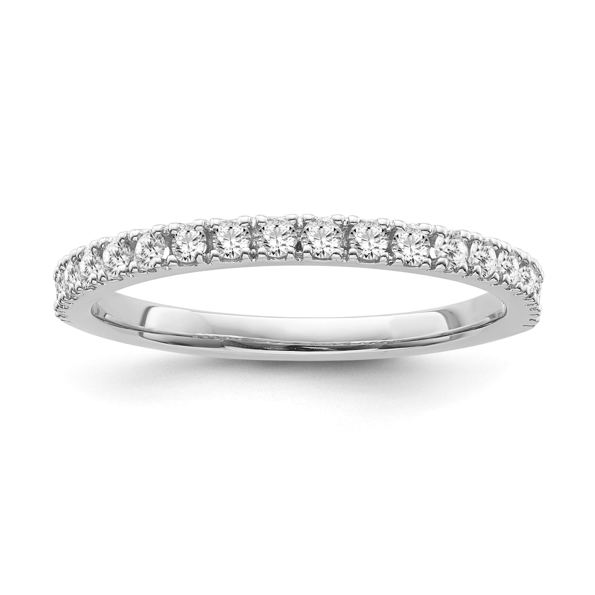 ARAIYA FINE JEWELRY 10K White Gold Diamond Band Ring (1/3 cttw, I-J Color, I2 Clarity), Size 8