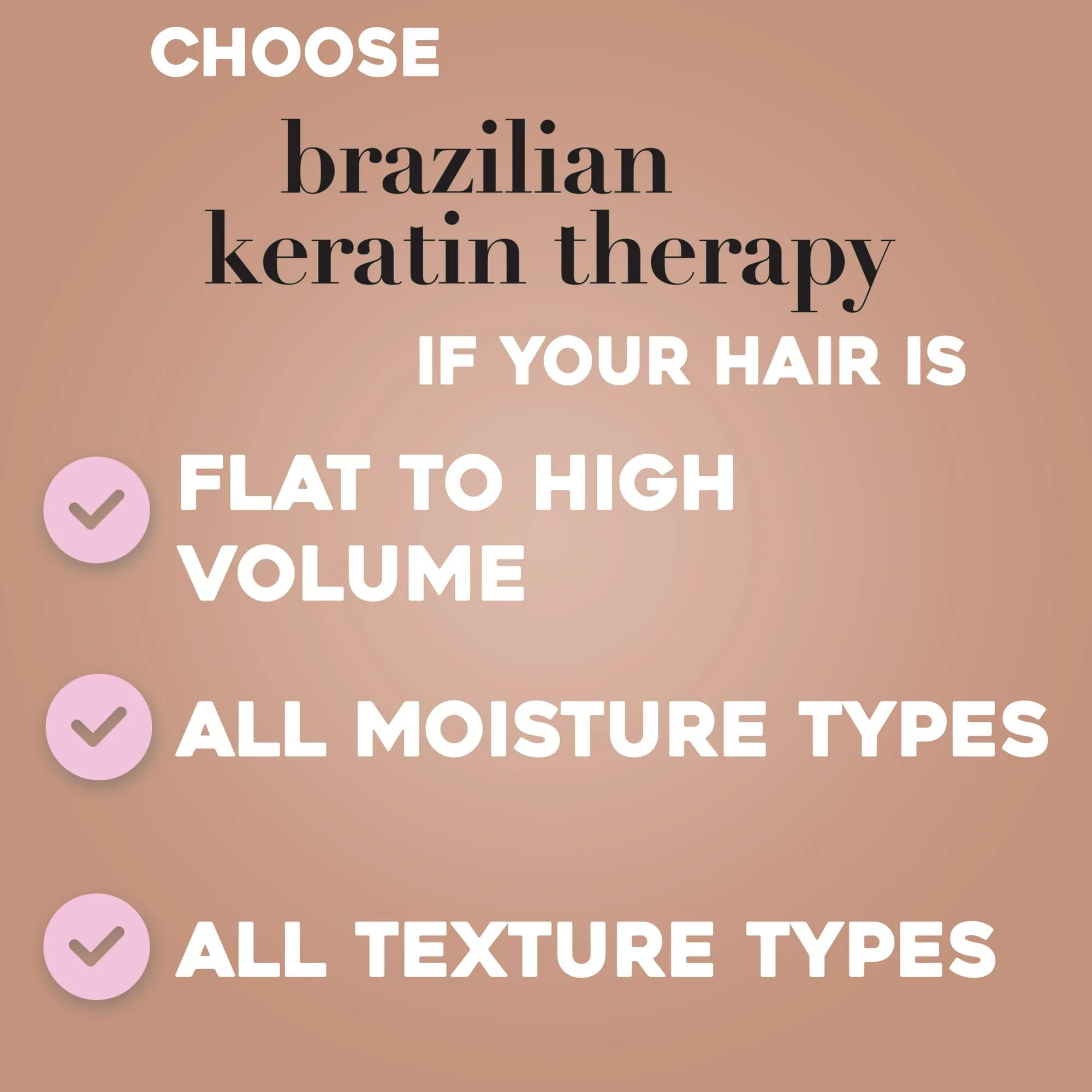 OGX Conditioner, Ever Straight Brazilian Keratin Therapy, 13oz, Pack of 2