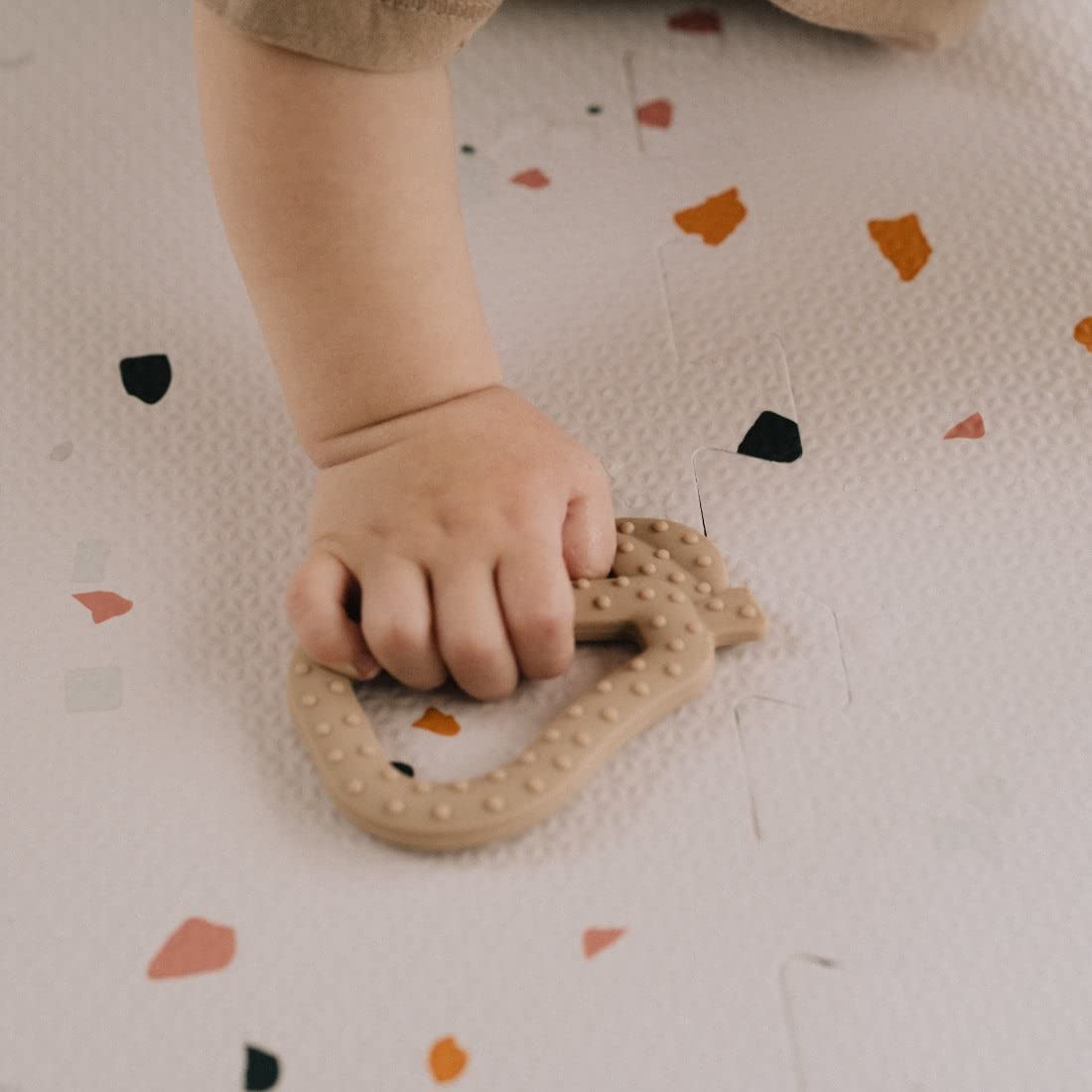 Baby Foam Play Mat 4'x6' (Pink Multi Terrazzo) Non Toxic, Foam, BPA Free, No Odor, Water Resistant, can be Combined to Make Larger