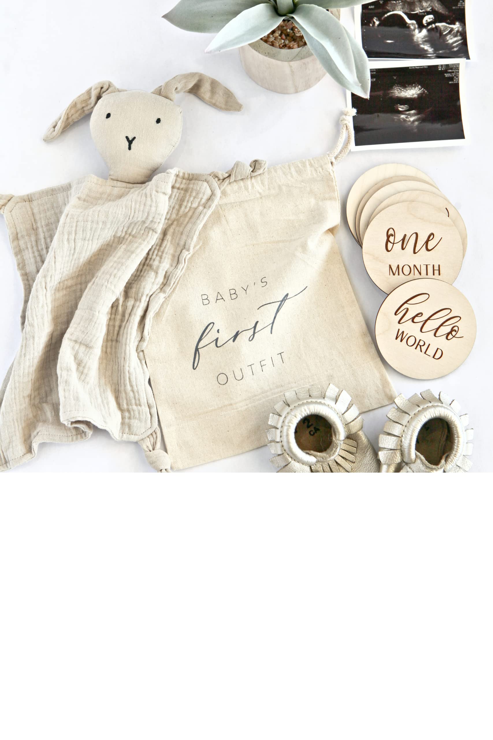 Baby Gift Box - Handcrafted Welcome Baby Gift Set - Choose 5 or 3-Pack Baby Shower Including Milestones, Closet Dividers, & More. +Additional Item: Birth Stat Disc. (Months Set 3-Pack)