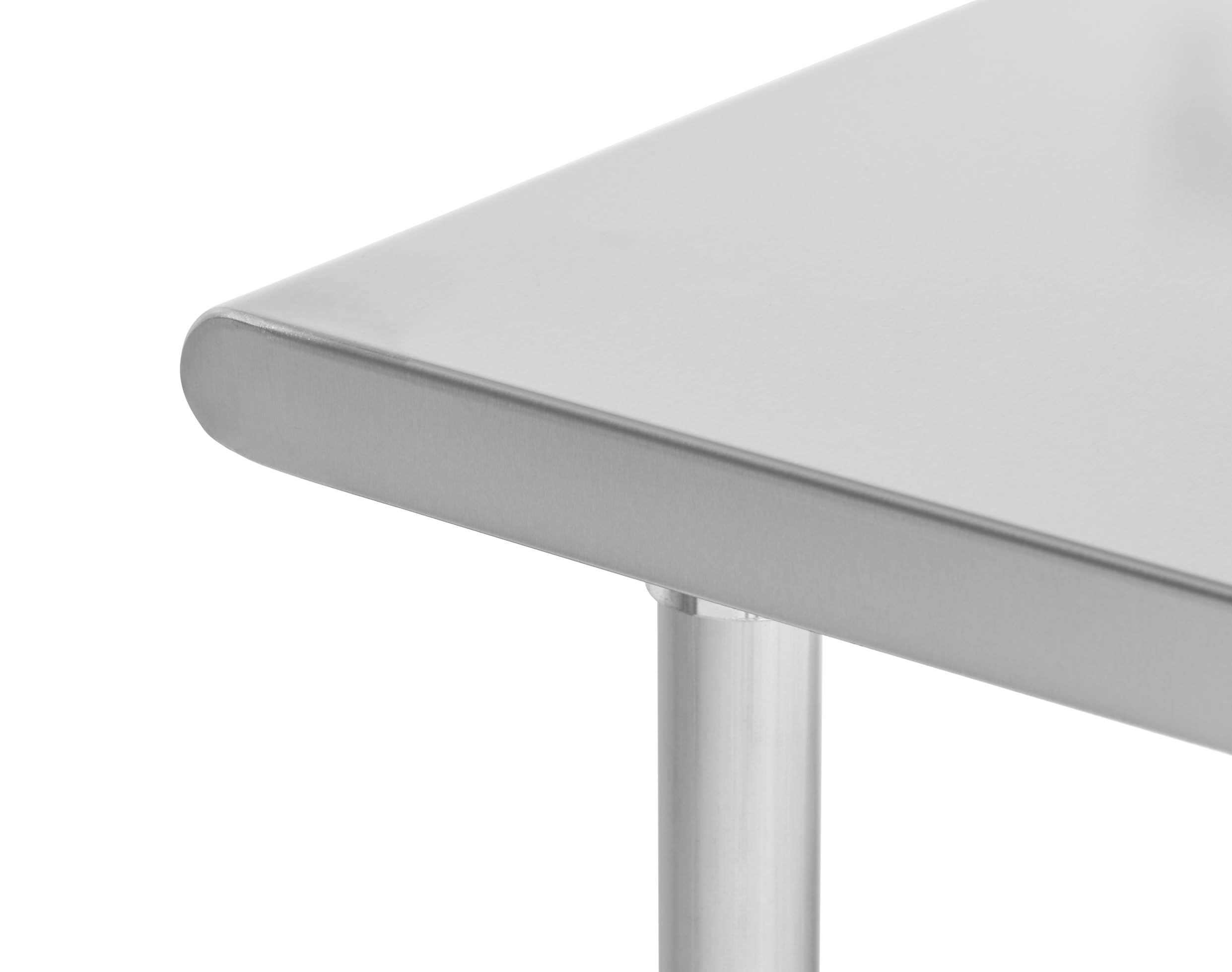 Kratos Stainless Steel Kitchen Prep Table 24" Dx24 W with Undershelf, NSF Worktable for Restaurants - 18ga/430SS (28W-062)