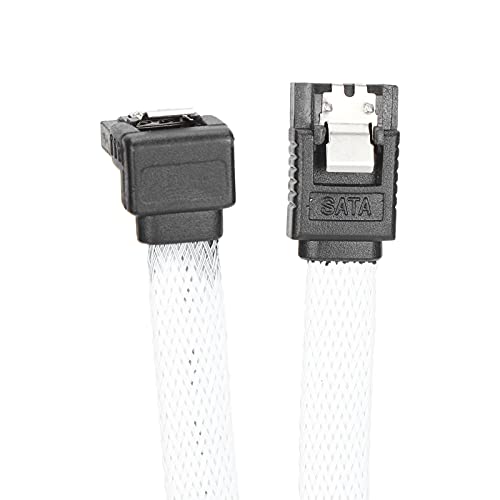 Cables SSD, Cable Elbow 500MB/S Solid State Drive Dual‑Channel SAS Replacement for 3.0 6Gbps for Solid‑State Disk for SPE(White (Elbow))