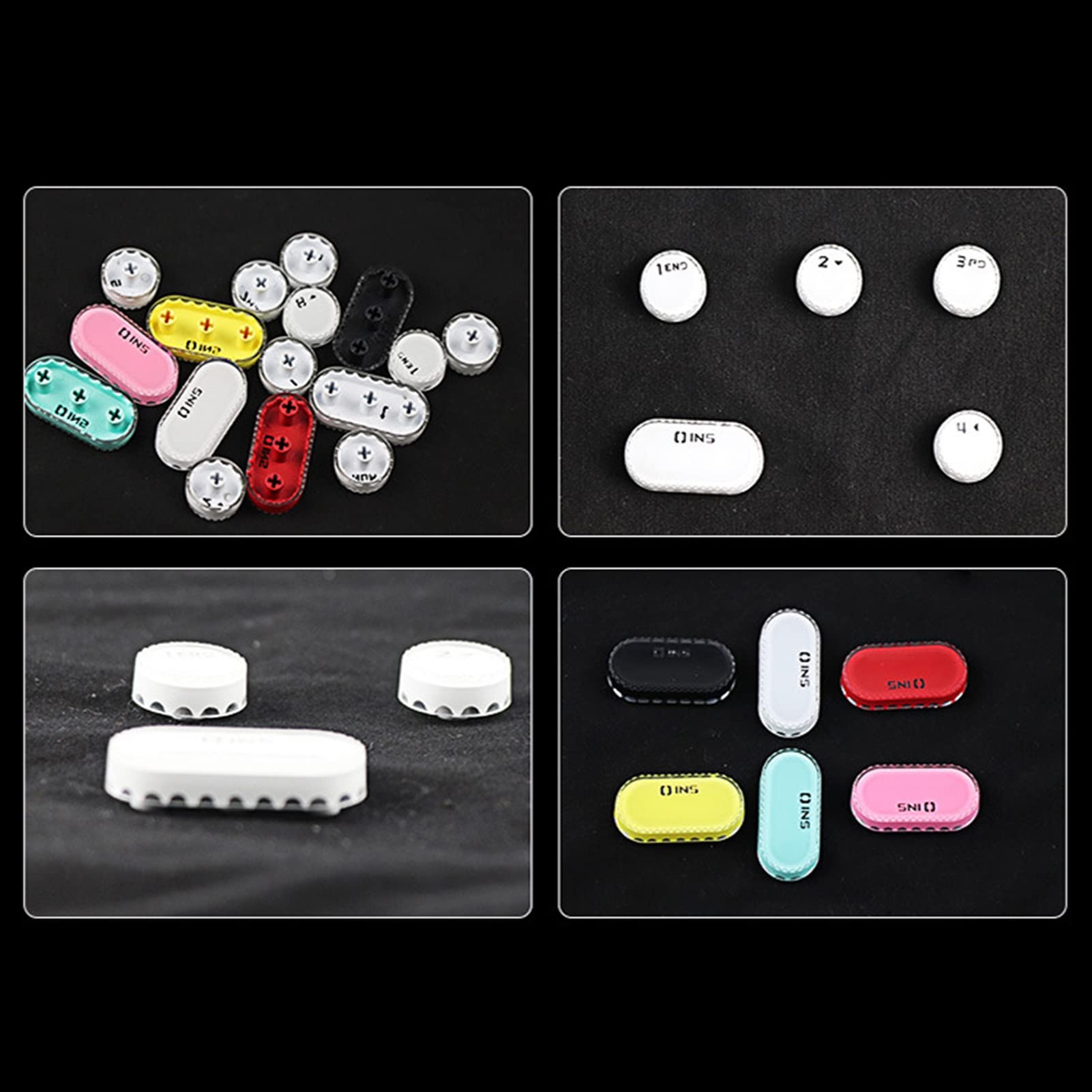 areclern 104 Pcs Keycaps for Cross Axis Gaming Mechanical Keyboard, Non-Slip Round Profile Key Caps Accessories for Office Home White