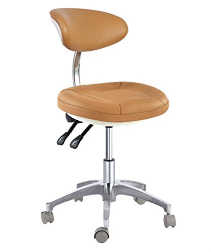 YOHOSO Portable Micro Fiber Leather Dentist Chair Doctor's Stool Mobile Chair Height Adjustment Concaved-Design 600-1-XW