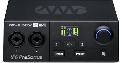 PreSonus Revelator io24 USB-C Compatible Audio Interface with Integrated Loopback Mixer and Effects for Streaming, Podcasting, and More