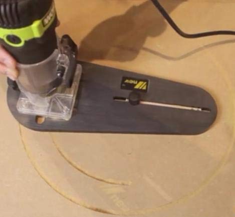 BTMIEY Circle Cutting Jig,Circle Cutting Jig for Electric Hand Trimmer Wood Router Woodworking (B)